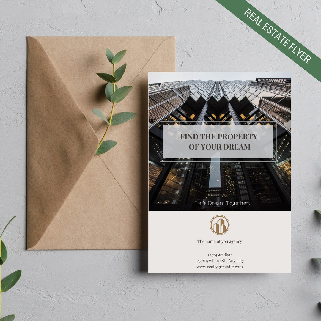 Editable Real Estate Flyer - Customizable Home Advertisement Design - Etsy