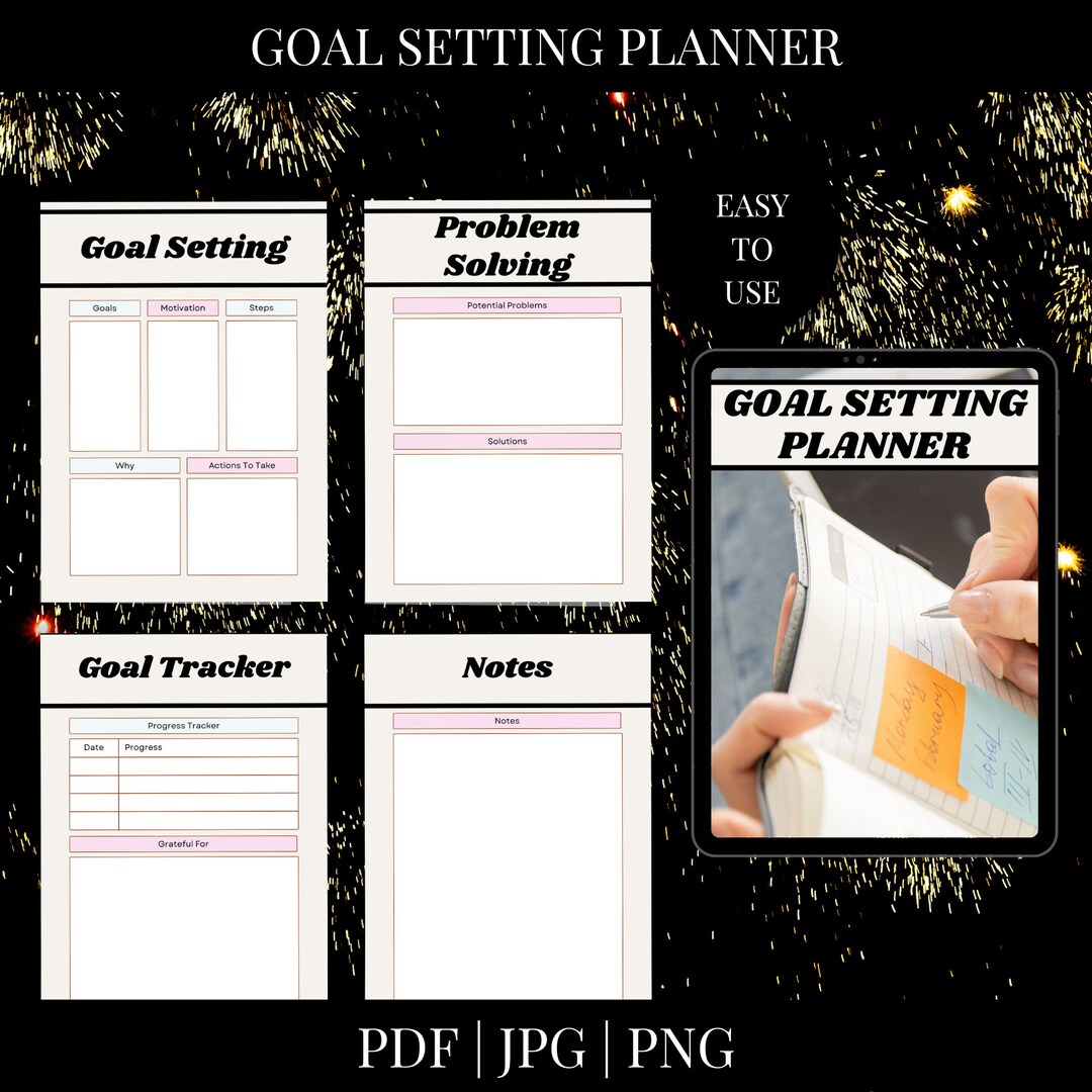 Goal Setting and Tracking Planner, Goal Setters Journal, Better Life ...