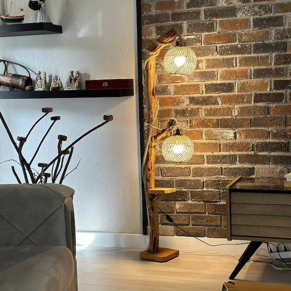 Rustic Floor Lamp - Etsy