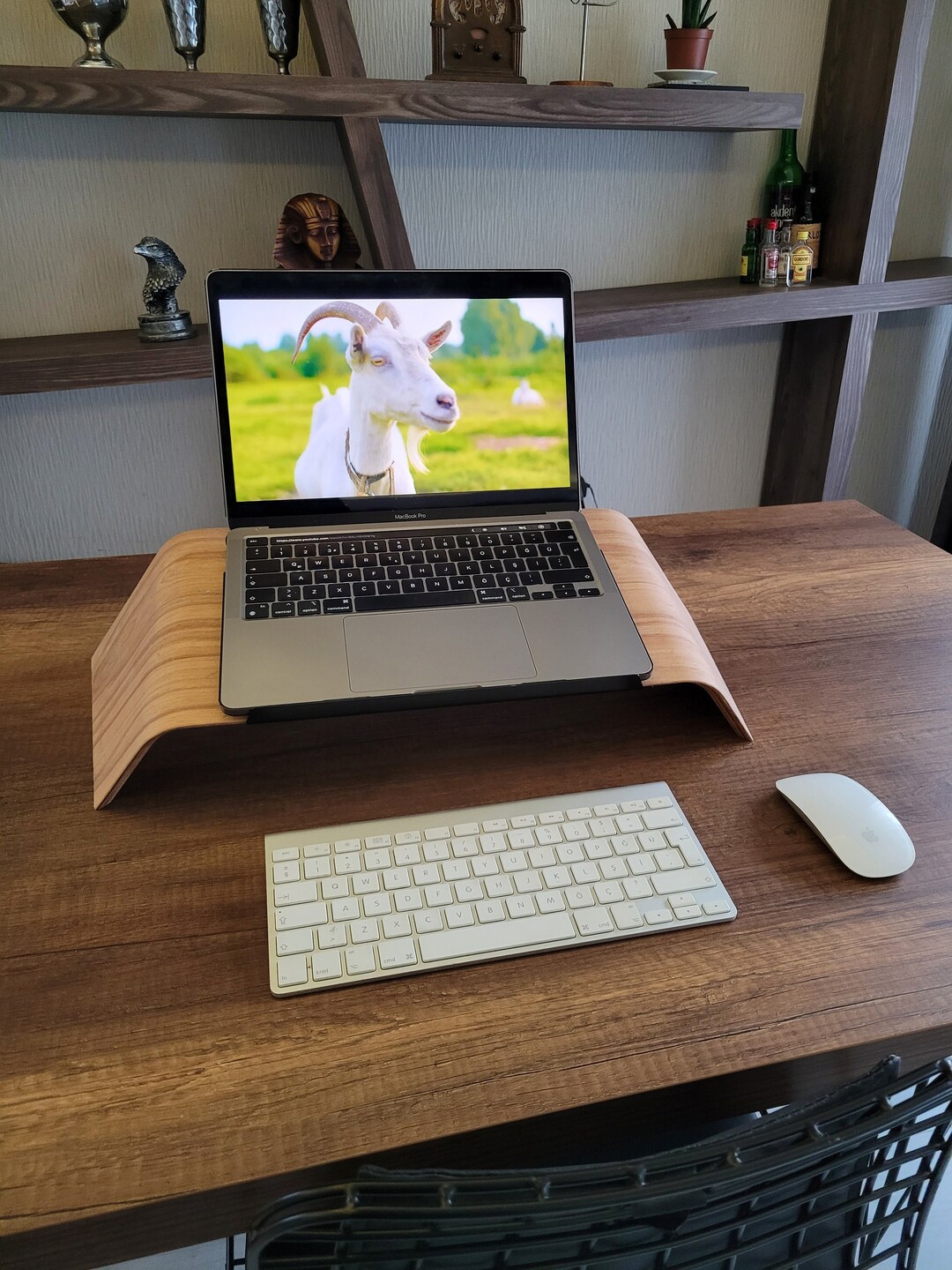 Laptop MacBook Wood Stand Ergonomic Computer Holder,woodworking Lap ...