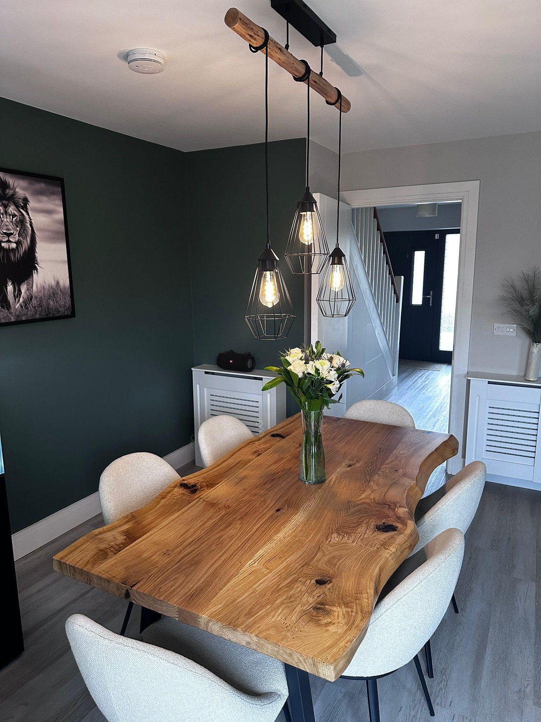 Rustik Wood Table, Walnut Office Table , Live Edge Rustic Table, Wood ...