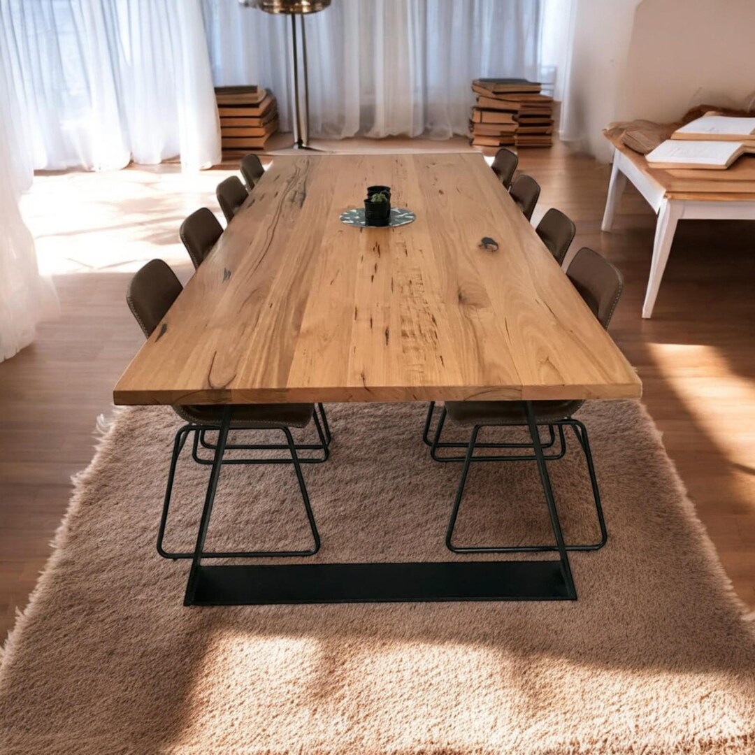 Office Dining Table, Live Edge Rustic Table, Rustik Wood Table, Wood ...