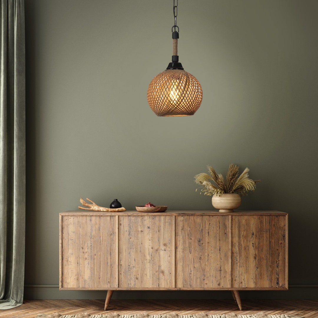 Rope Lamp Single, Rope Chandelier, Cafe Restourant Bar Rope Chandelier ...