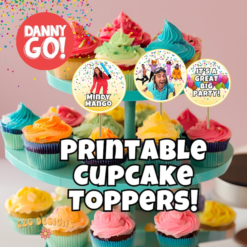 Danny Go Cupcake Toppers, Danny Go Party Printable Cupcake Toppers ...