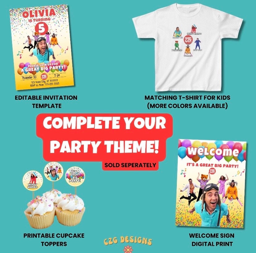 Danny Go Birthday Invitation , Gender Neutral, Editable Canva Template ...