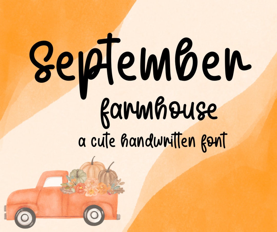 September Font, Handwritten Font, Procreate Font, Cricut Font ...