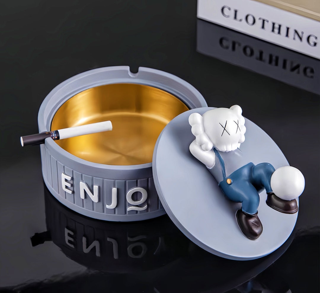 Kaws-inspired Pop-art Sculpture Artful Ashtray With Unique - Etsy