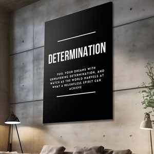 Determination Motivational Wall Art Brainy Quote Quotes About Life ...