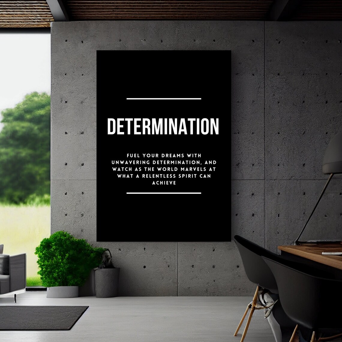 Determination Motivational Wall Art Brainy Quote Quotes About Life ...