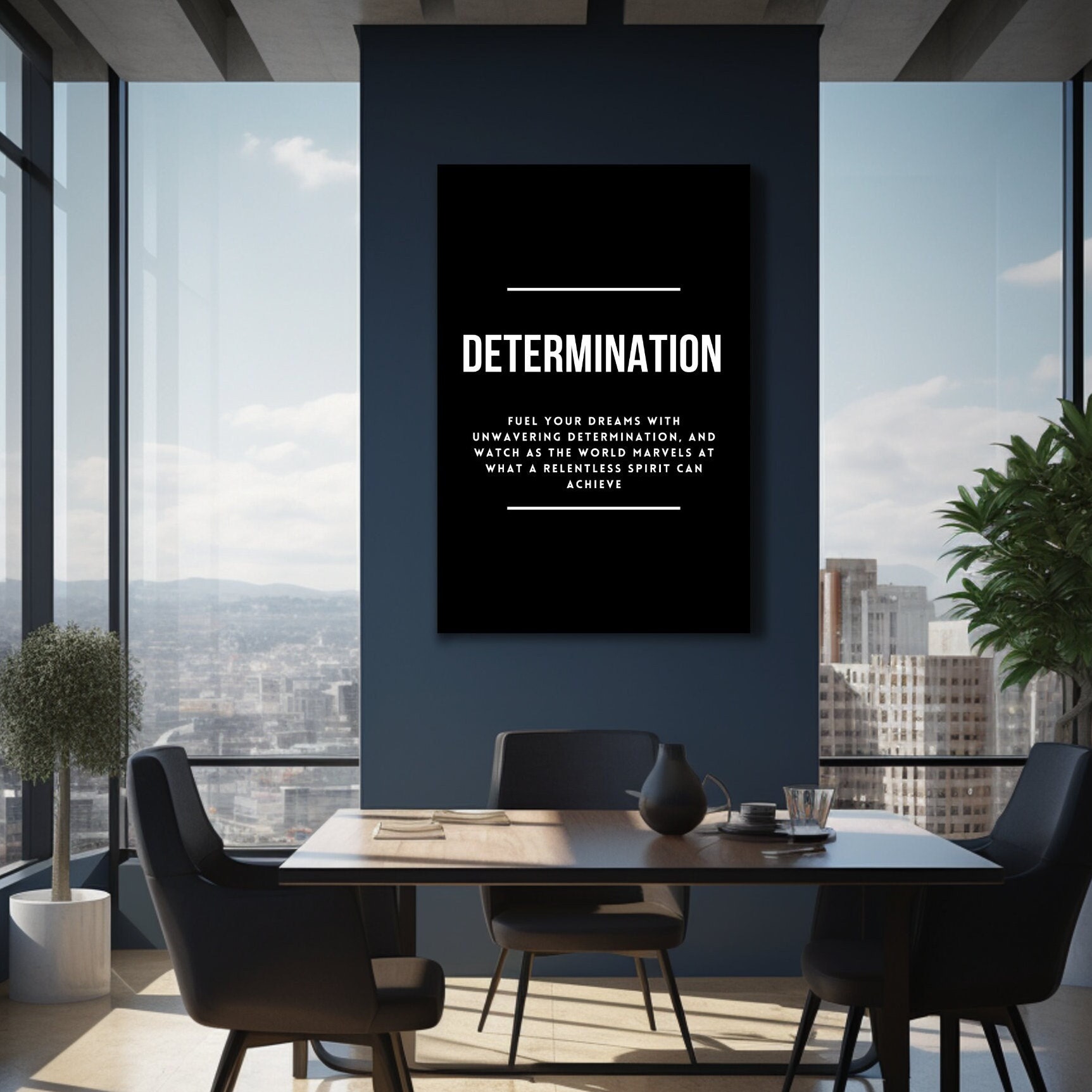 Determination Motivational Wall Art Brainy Quote Quotes About Life ...