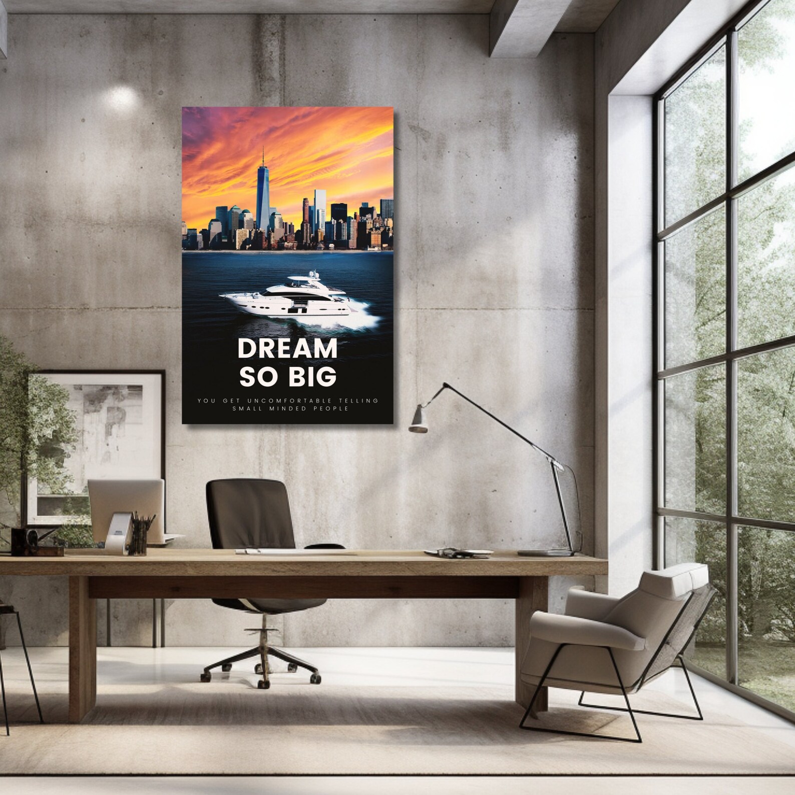 Dream so Big Motivational Inspiringly Quotes Inspirate Sign Office Art ...
