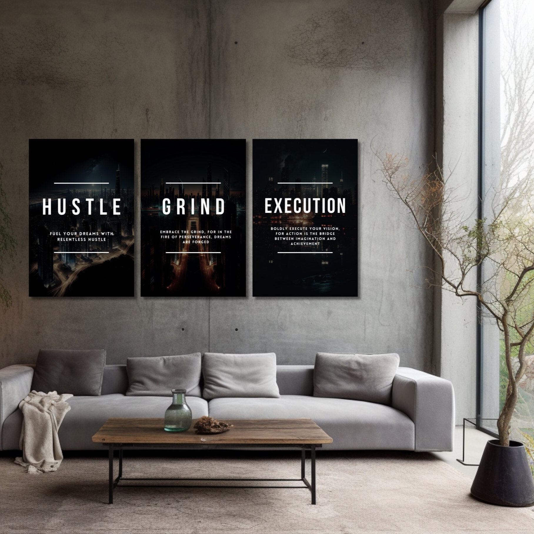 3 Piece Motivational Wall Art Canvas Prints Brainy Quotes About Life ...