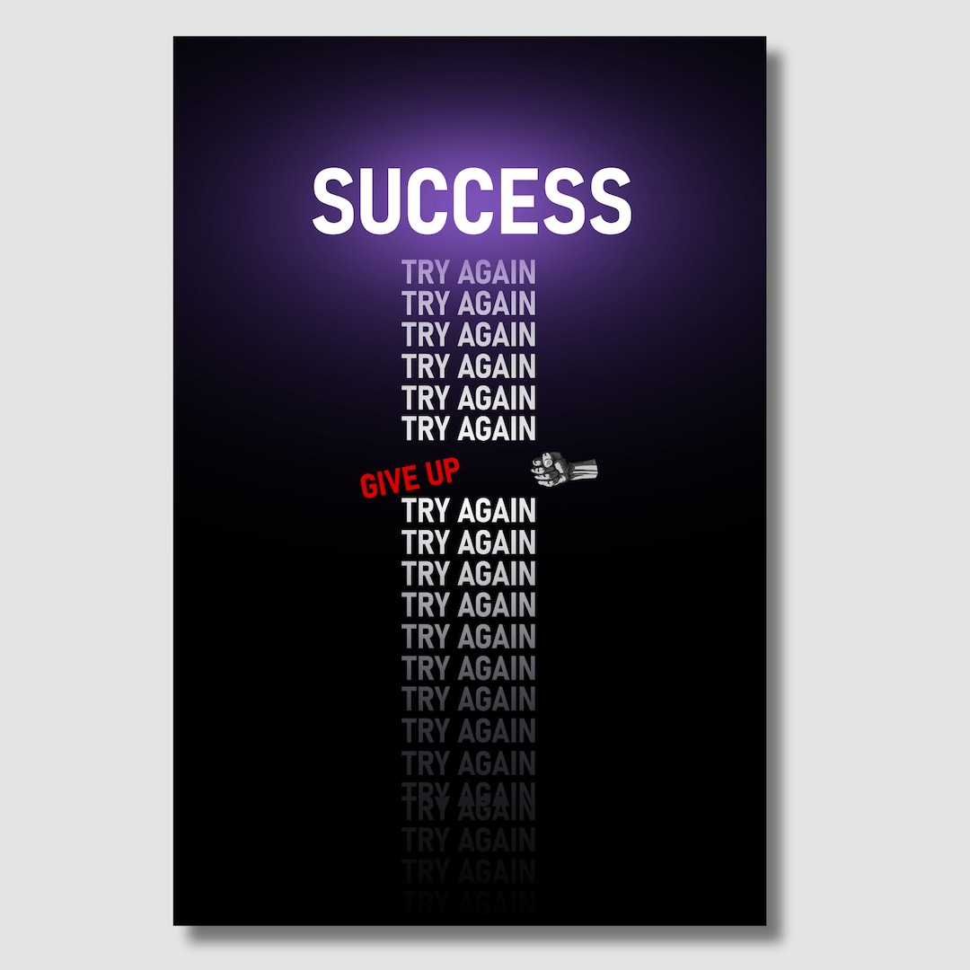 Motivational Poster Wall Art Hustle Artwork Quotes Inspirational ...