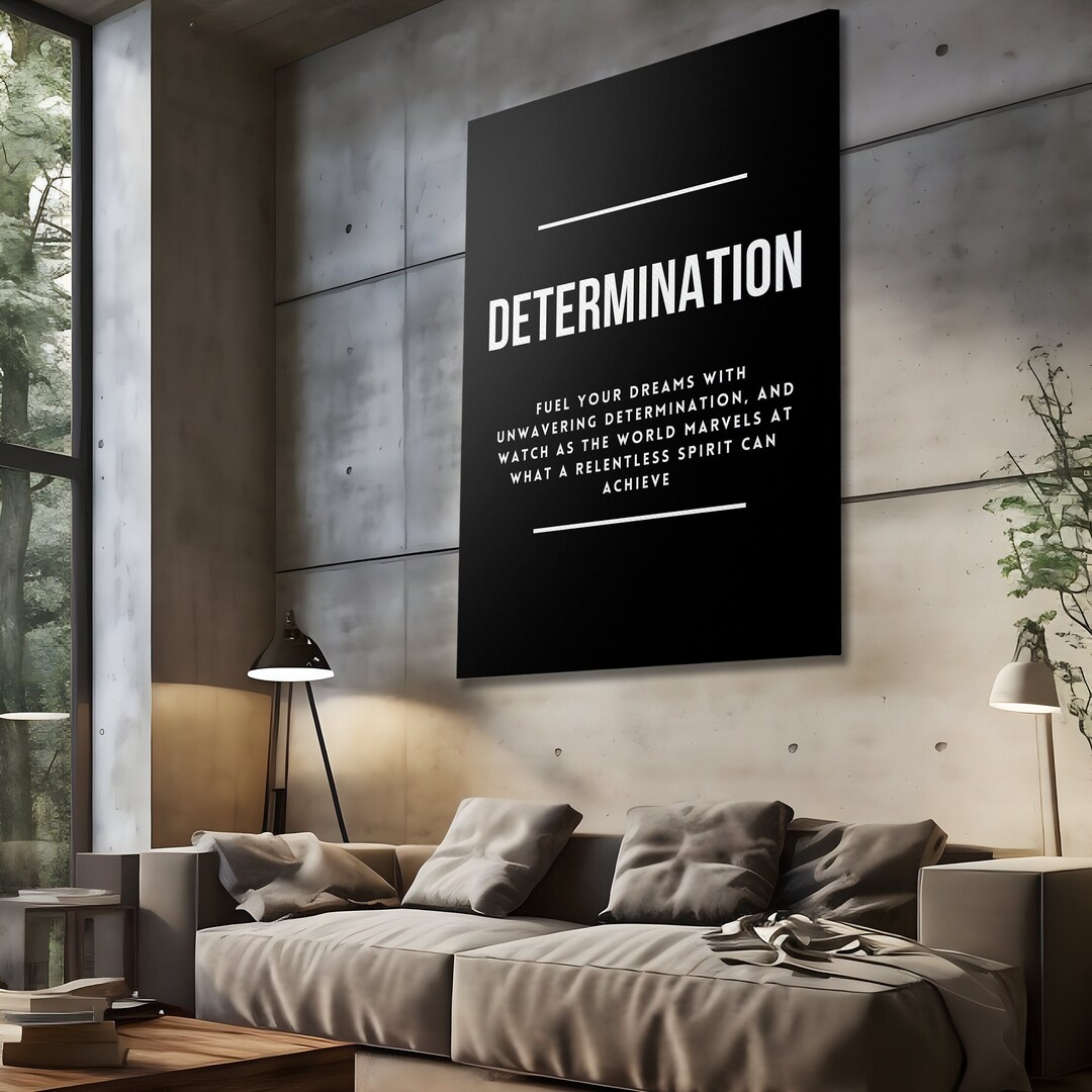 Determination Motivational Wall Art Brainy Quote Quotes About Life ...