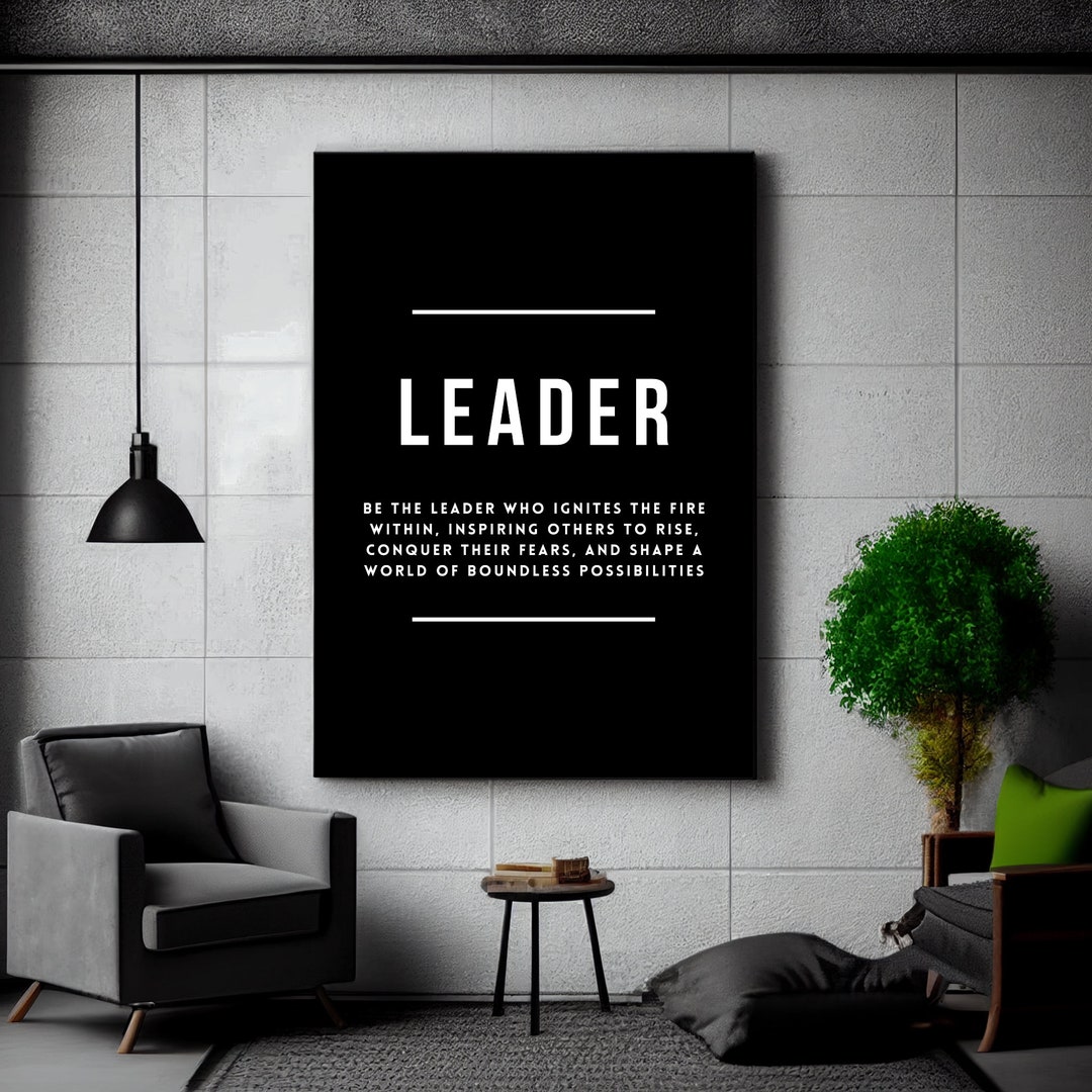 Leader Motivational Wall Art Quotes About Life Office Decore One Piece ...