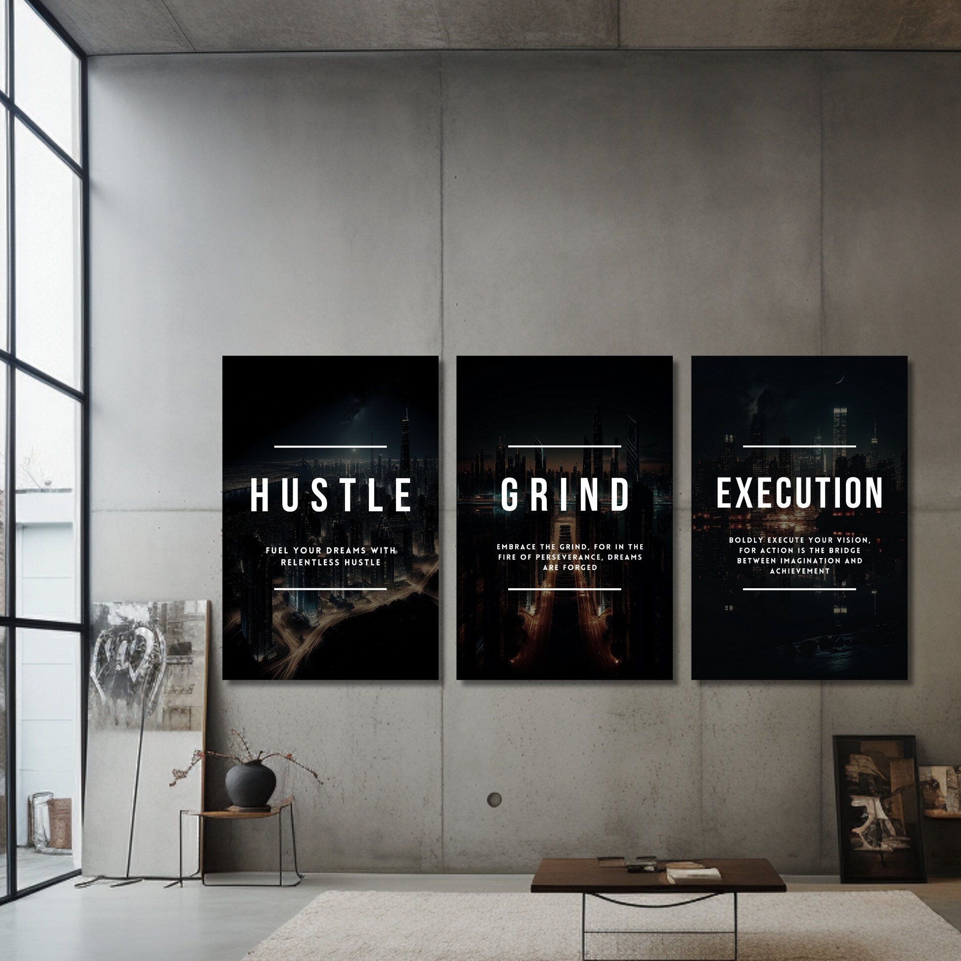 3 Piece Motivational Wall Art Canvas Prints Brainy Quotes About Life ...