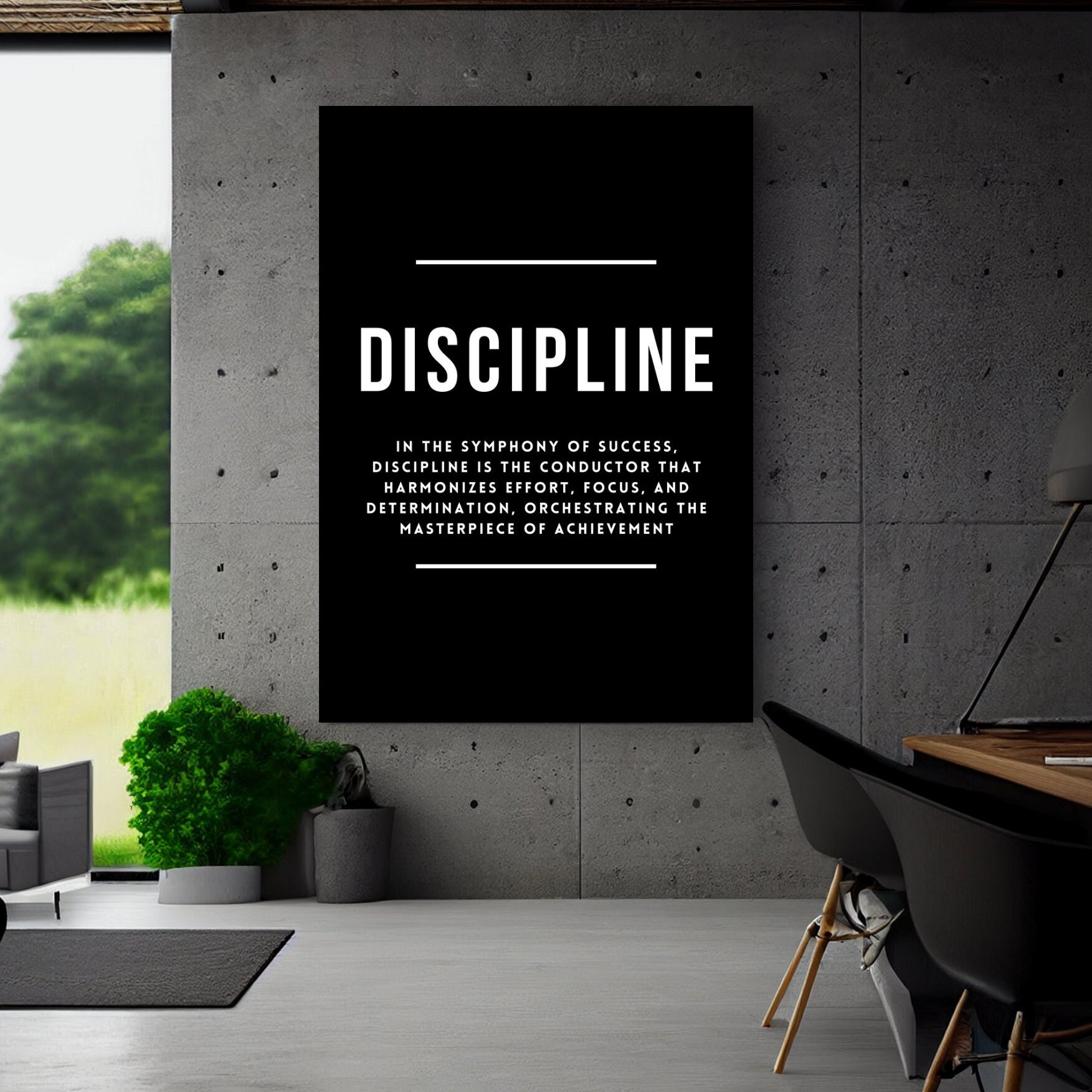 Discipline Motivational Wall Art Brainy Quote Quotes About Life ...