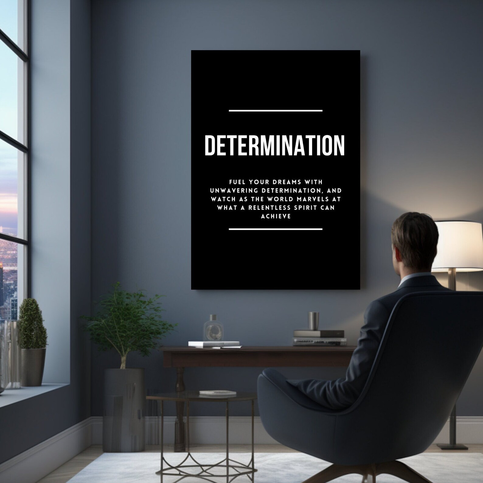 Determination Motivational Wall Art Brainy Quote Quotes About Life ...