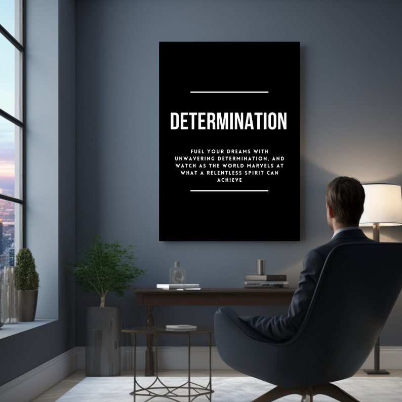 Determination Motivational Wall Art Brainy Quote Quotes About Life ...