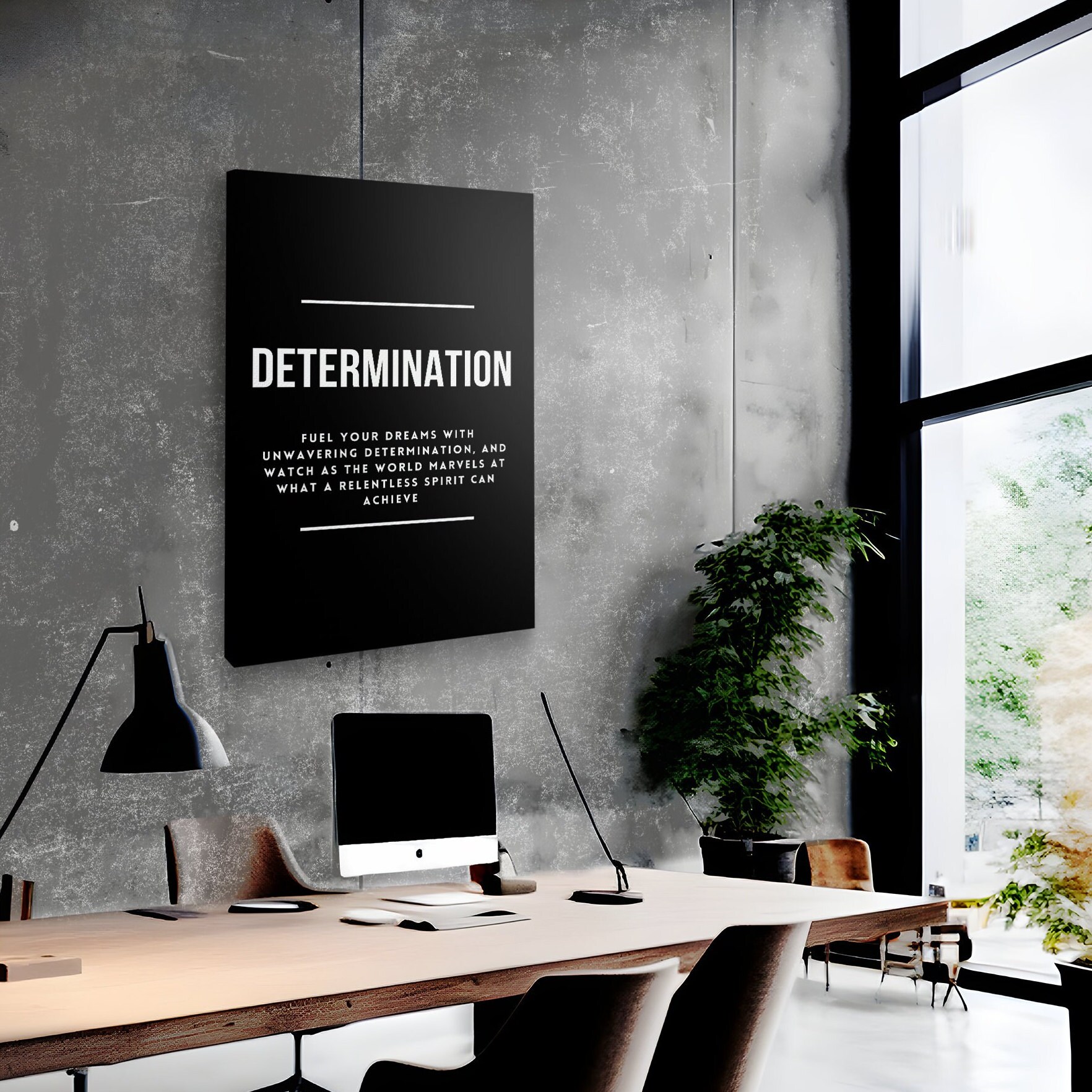 Determination Motivational Wall Art Brainy Quote Quotes About Life ...