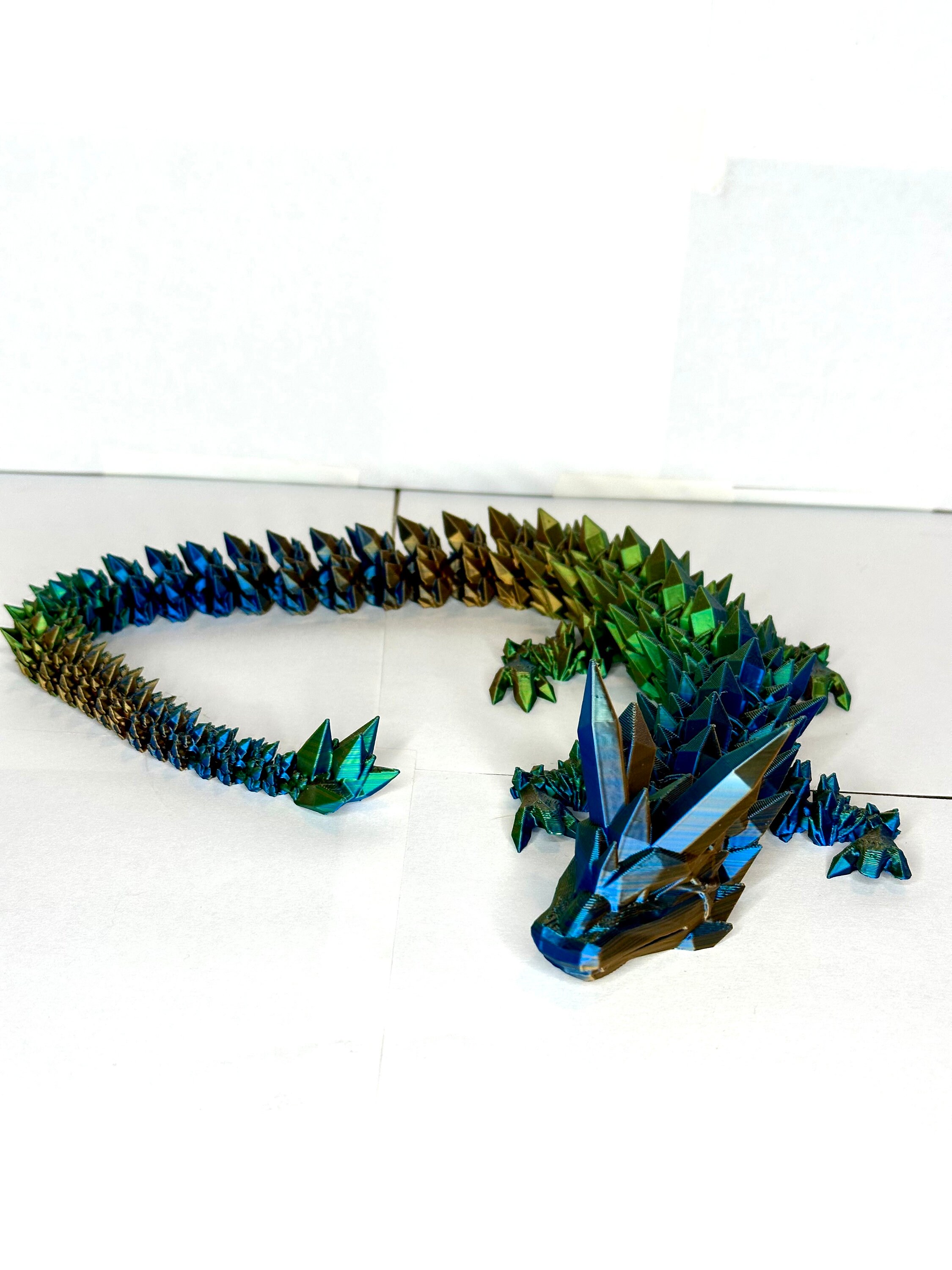 3D Printed Flexi Crystal Dragon - Etsy