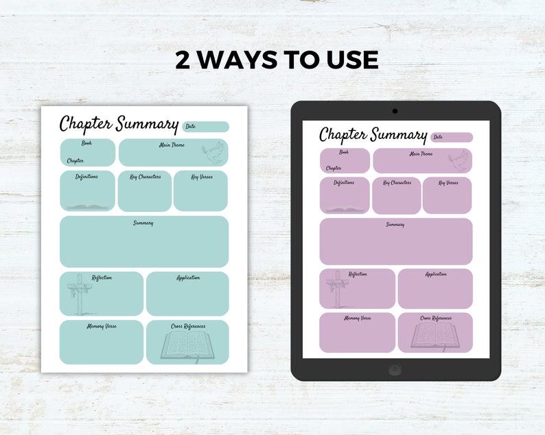 Biblical Chapter Summary Study Guide - Instant Download, Print, or Use ...