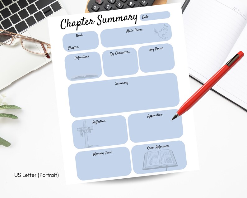 Biblical Chapter Summary Study Guide - Instant Download, Print, or Use ...