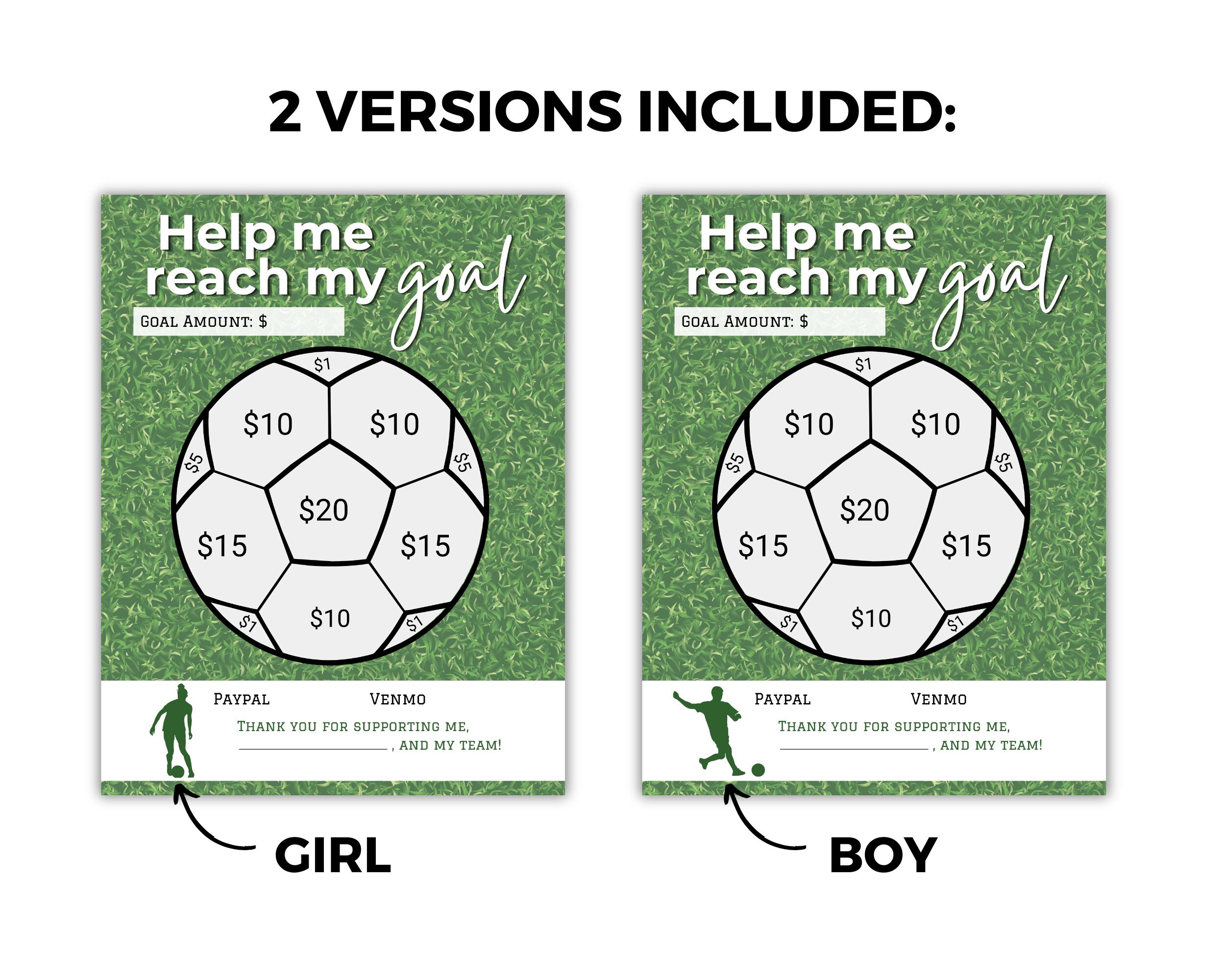 Soccer Fundraiser Flyer - Color My Soccer Ball Printable Template - Etsy