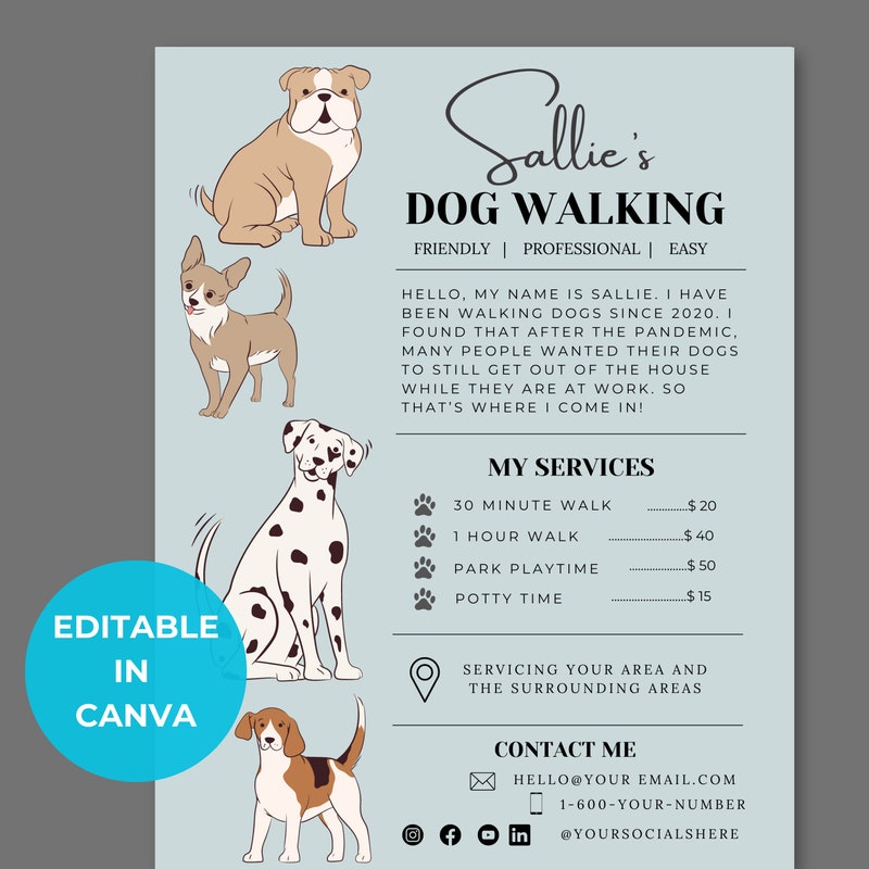 Dog Walking Posters - Etsy UK