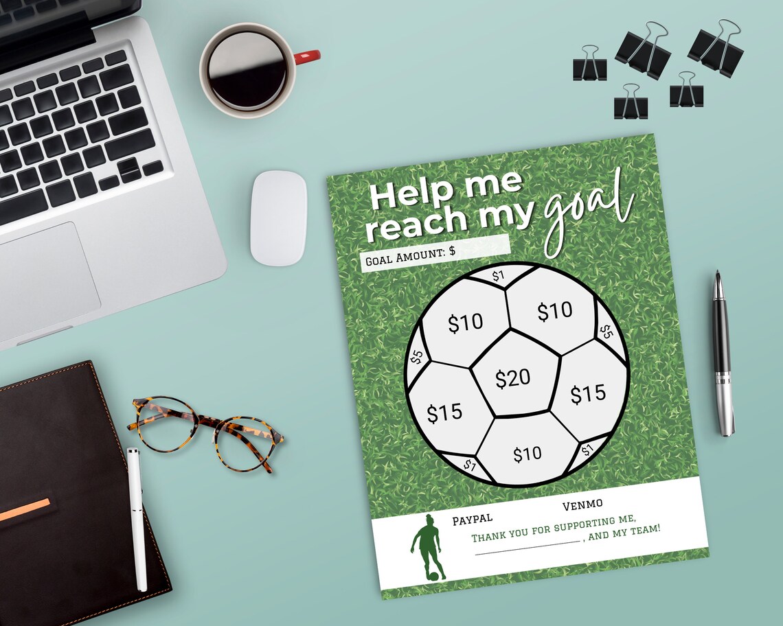 Soccer Fundraiser Flyer - Color My Soccer Ball Printable Template - Etsy