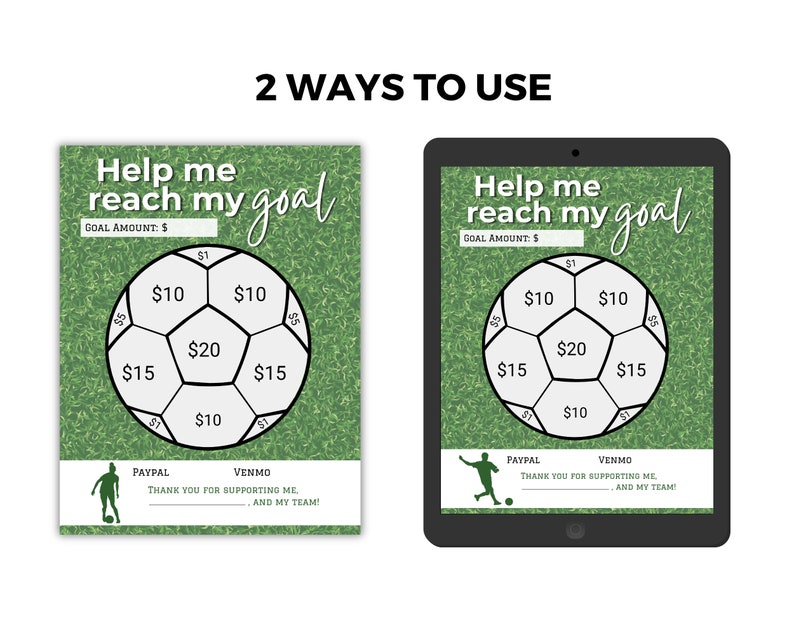 Soccer Fundraiser Flyer - Color My Soccer Ball Printable Template - Etsy
