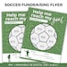 Soccer Fundraiser Flyer Color My Soccer Ball Printable Template - Etsy