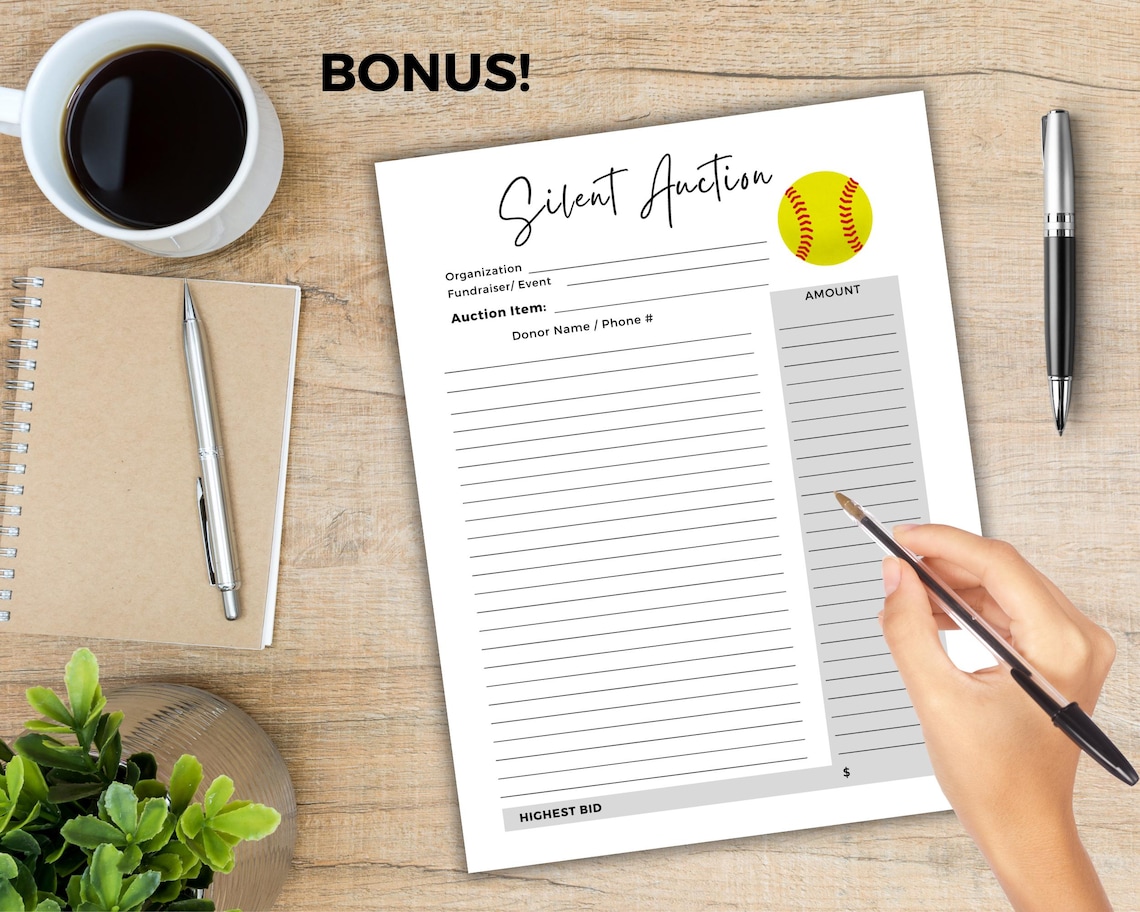 Softball Fundraiser Flyer Template - Personalize on Canva - Editable ...