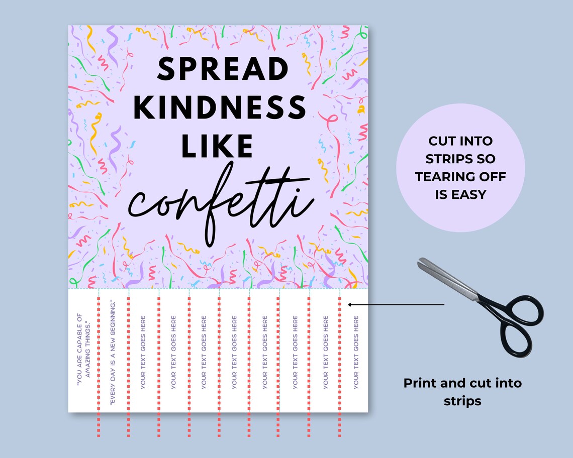 Compliment Tear-off Flyer, Editable Kindness Printable (canva) - Etsy