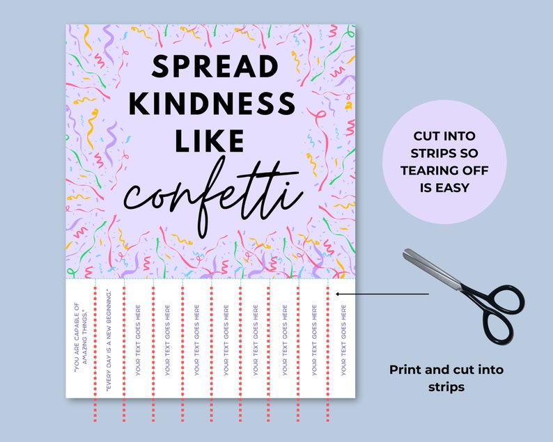 Tear-off Compliments Flyer, Random Acts of Kindness, Editable in Canva ...