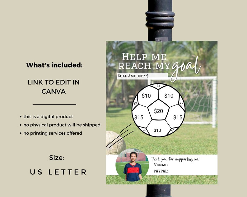 Editable Soccer Fundraiser Flyer Template - Customizable Design on ...