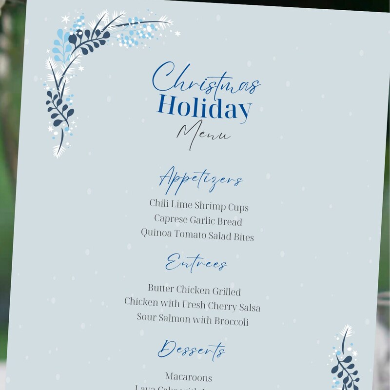 Christmas Menu - Etsy
