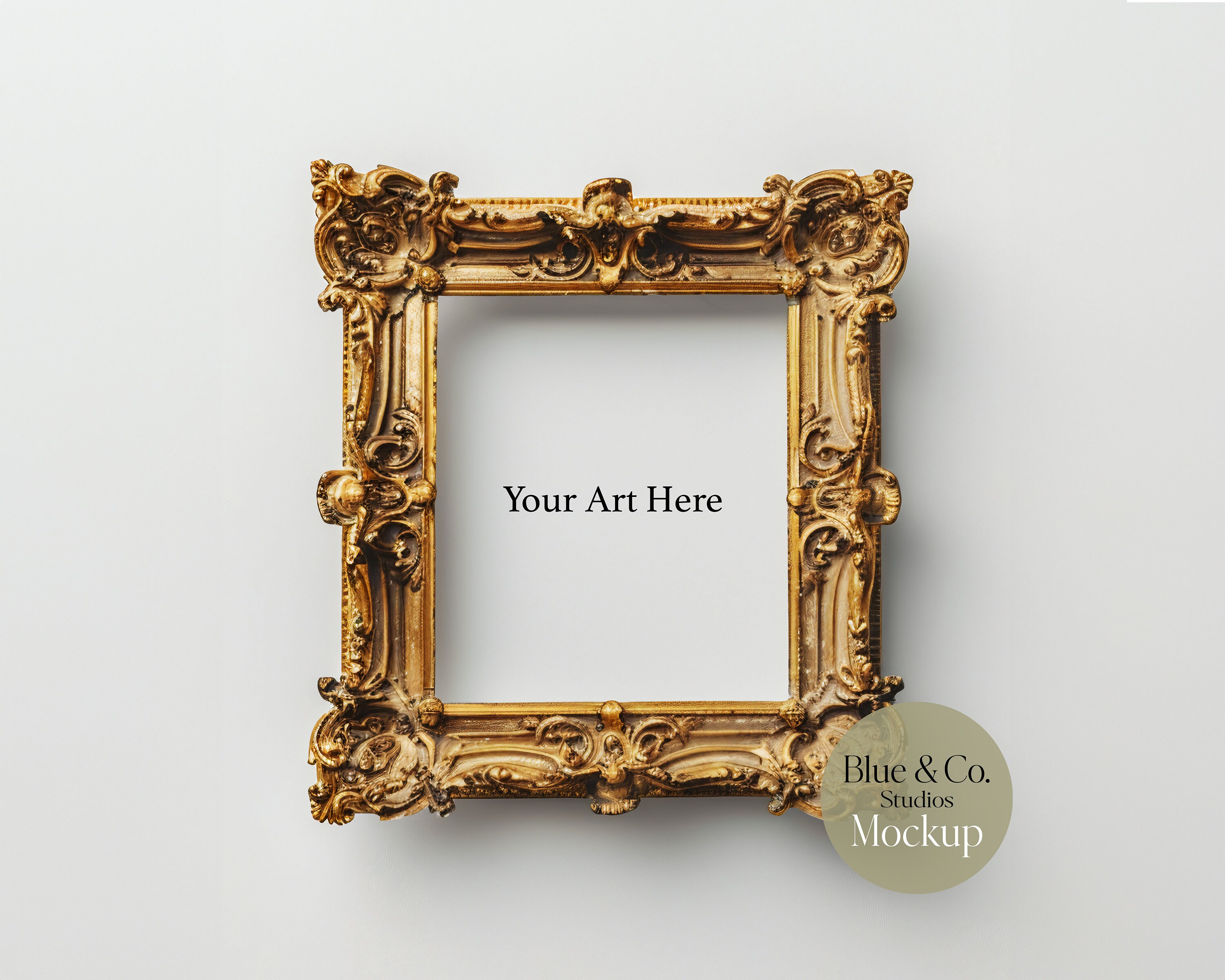 Ornate Gold Frame Mockup Digital Mockup - Etsy