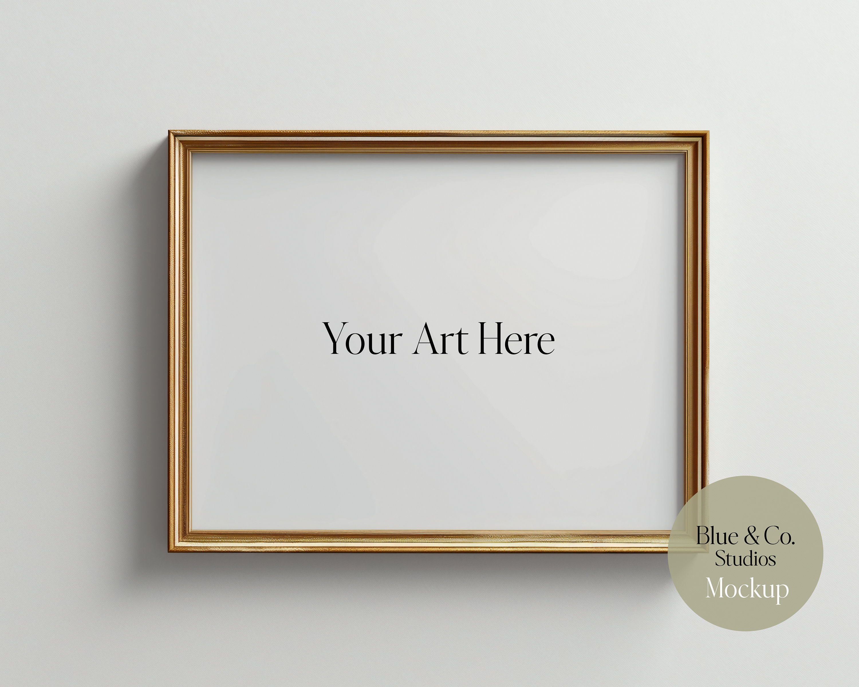 Modern Gold Frame Mockup | Digital Mockup - Etsy