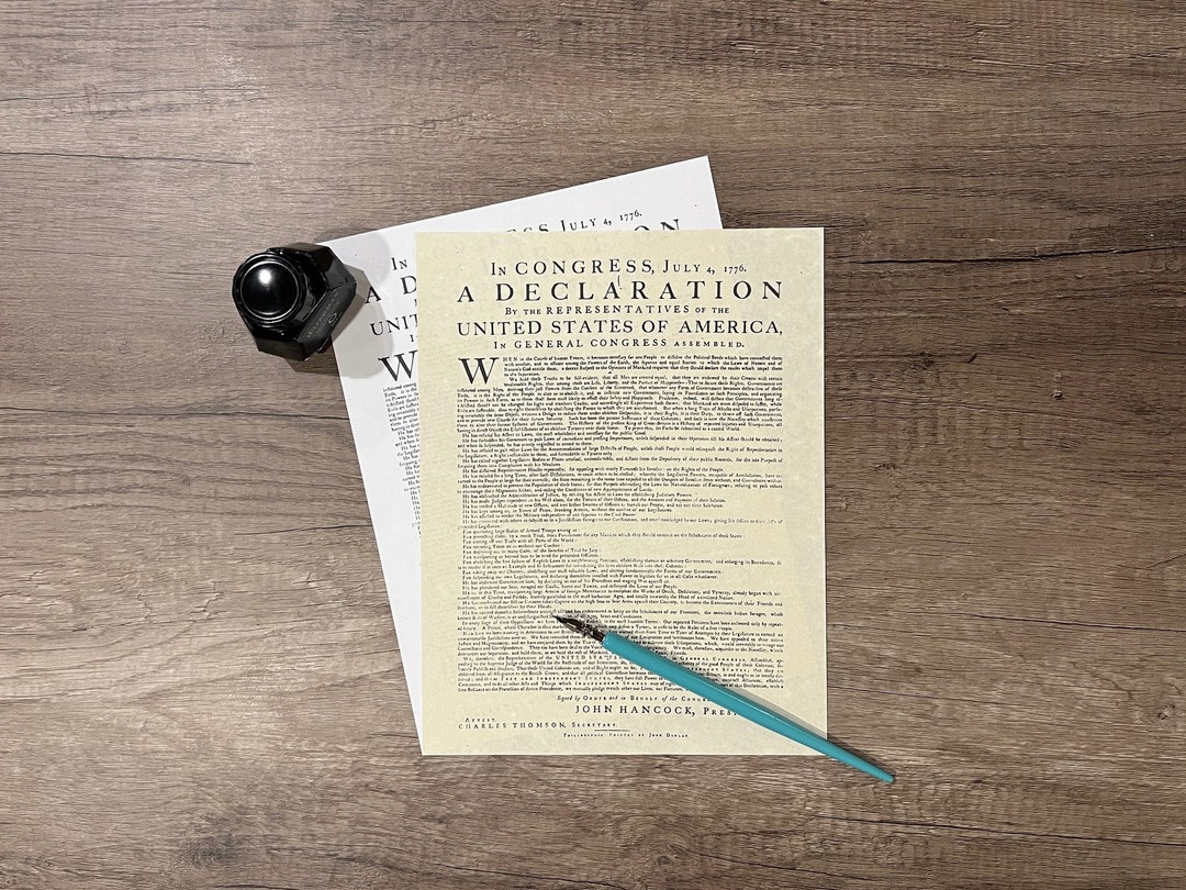 Dunlap Broadside Declaration of Independence - Transparent PNG File - Etsy