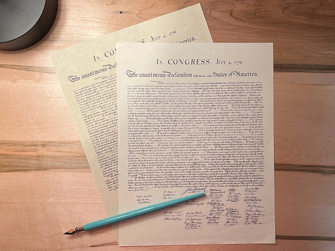 The Declaration of Independence - Transparent PNG File - Etsy