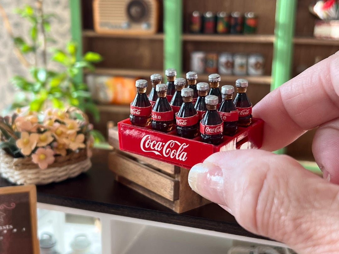 Miniature 12pk Soft Drink - 1:12 Scale - Dollhouse Sodas With Case ...