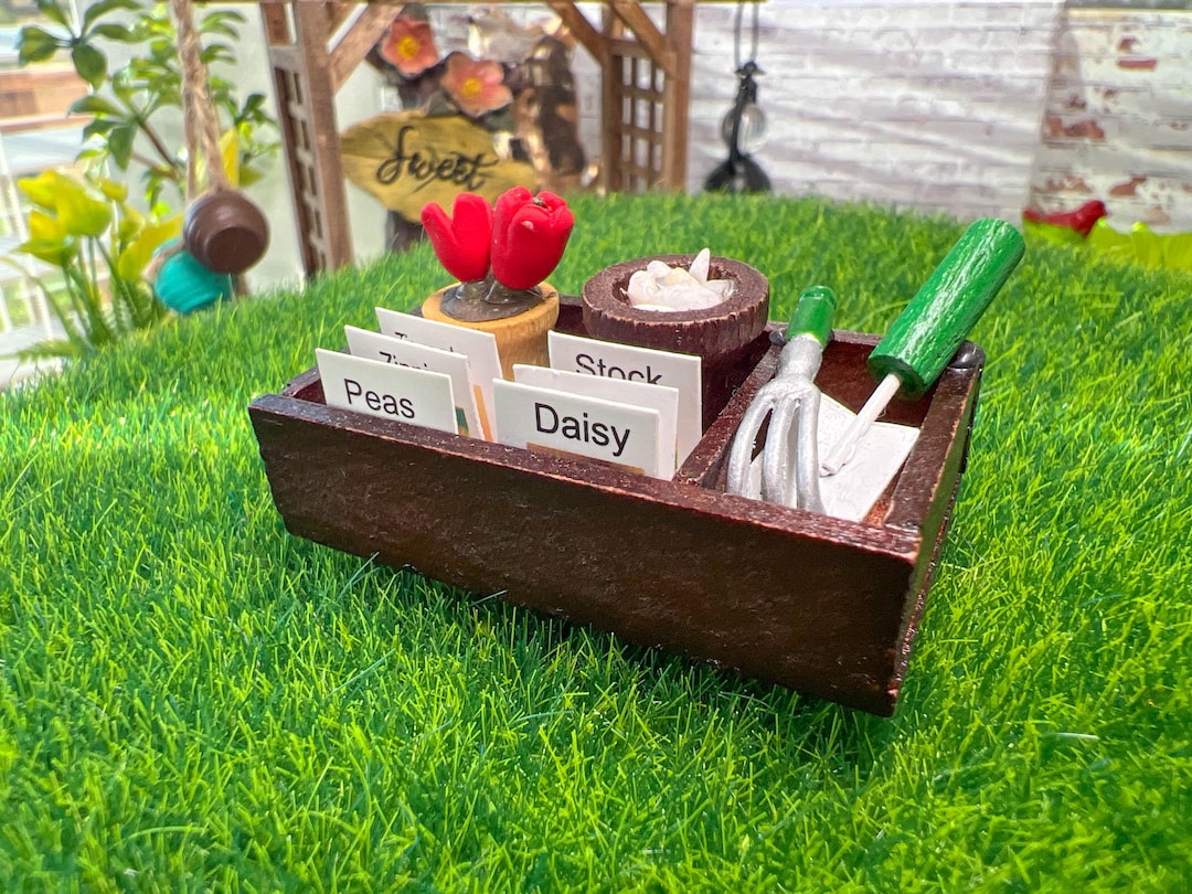 Miniature 1:12 Scale Gardening Set – Dollhouse Garden Seeds With ...