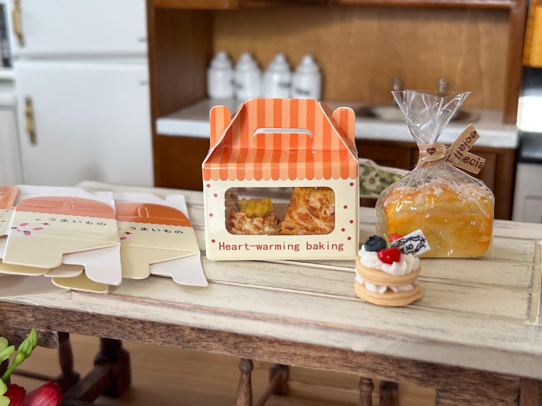 Miniature Dessert Boxes – 1:12 Scale 3PC Bakery Display | Dollhouse ...
