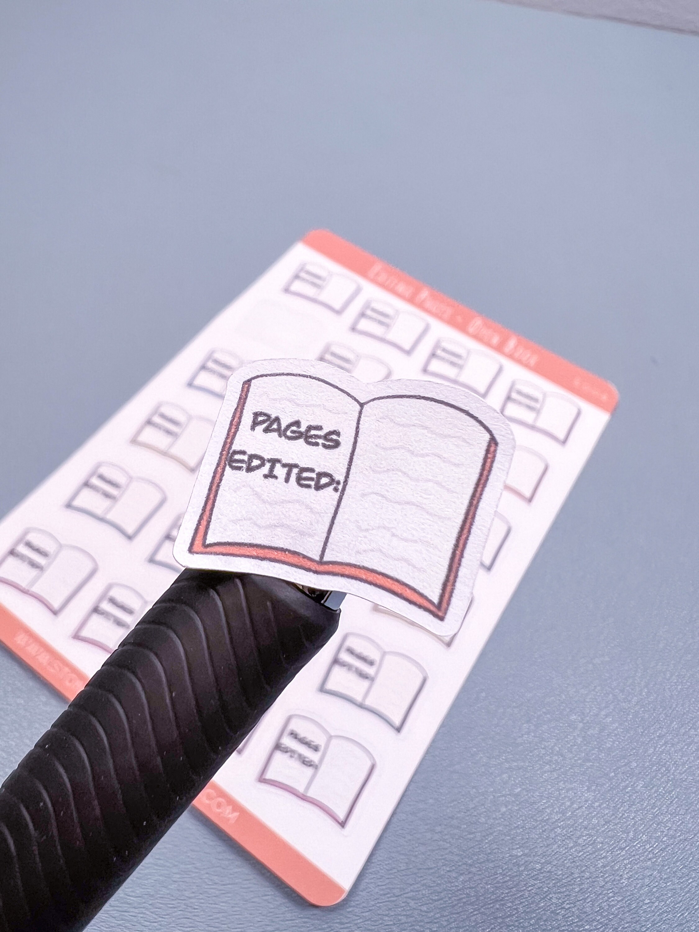 Editing Tracker Sticker Open Book Stickers for Writers and Authors ...
