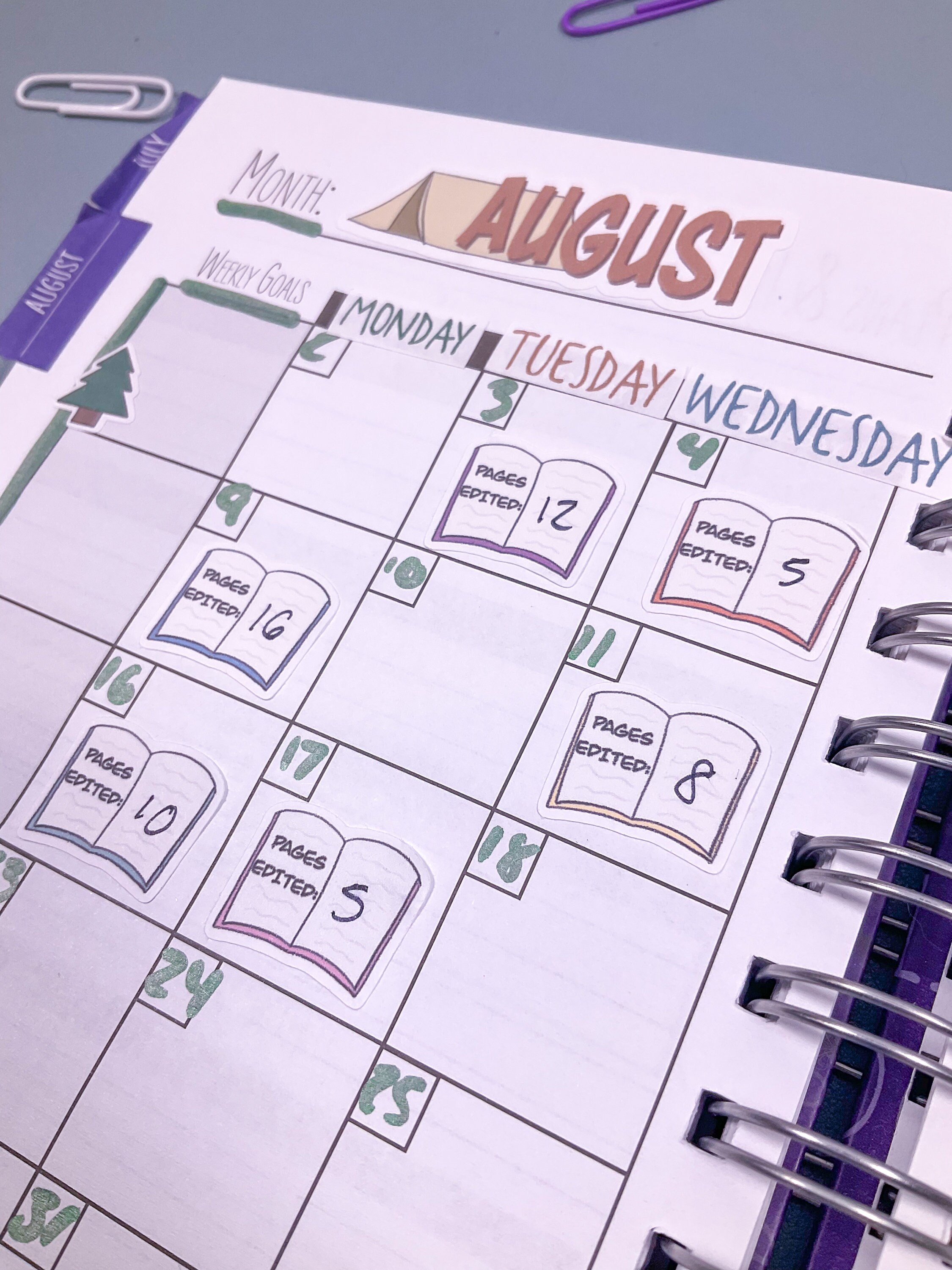 Editing Tracker Sticker Open Book Stickers for Writers and Authors ...