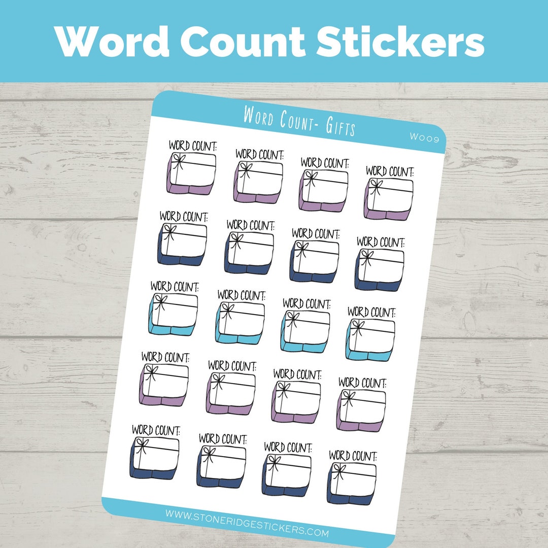 Word Count Writing Sticker Gift Stickers for Writers and Authors ...