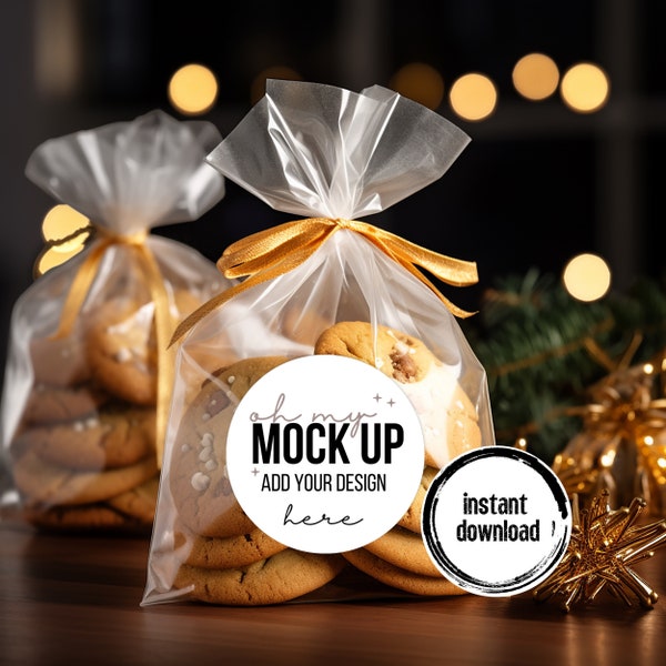 Macaron Label Mockup, Round Tag Mockup, Round Sticker Label Mockup ...