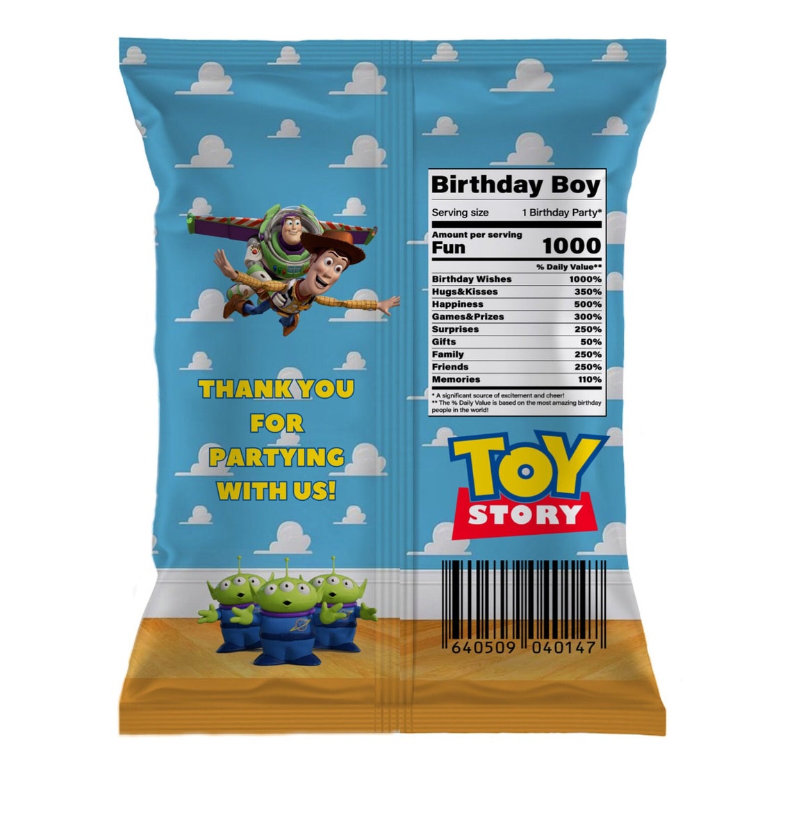 Toy Story Favor Chip Bags-custom Chip Bags-printables-digital-toy STORY ...