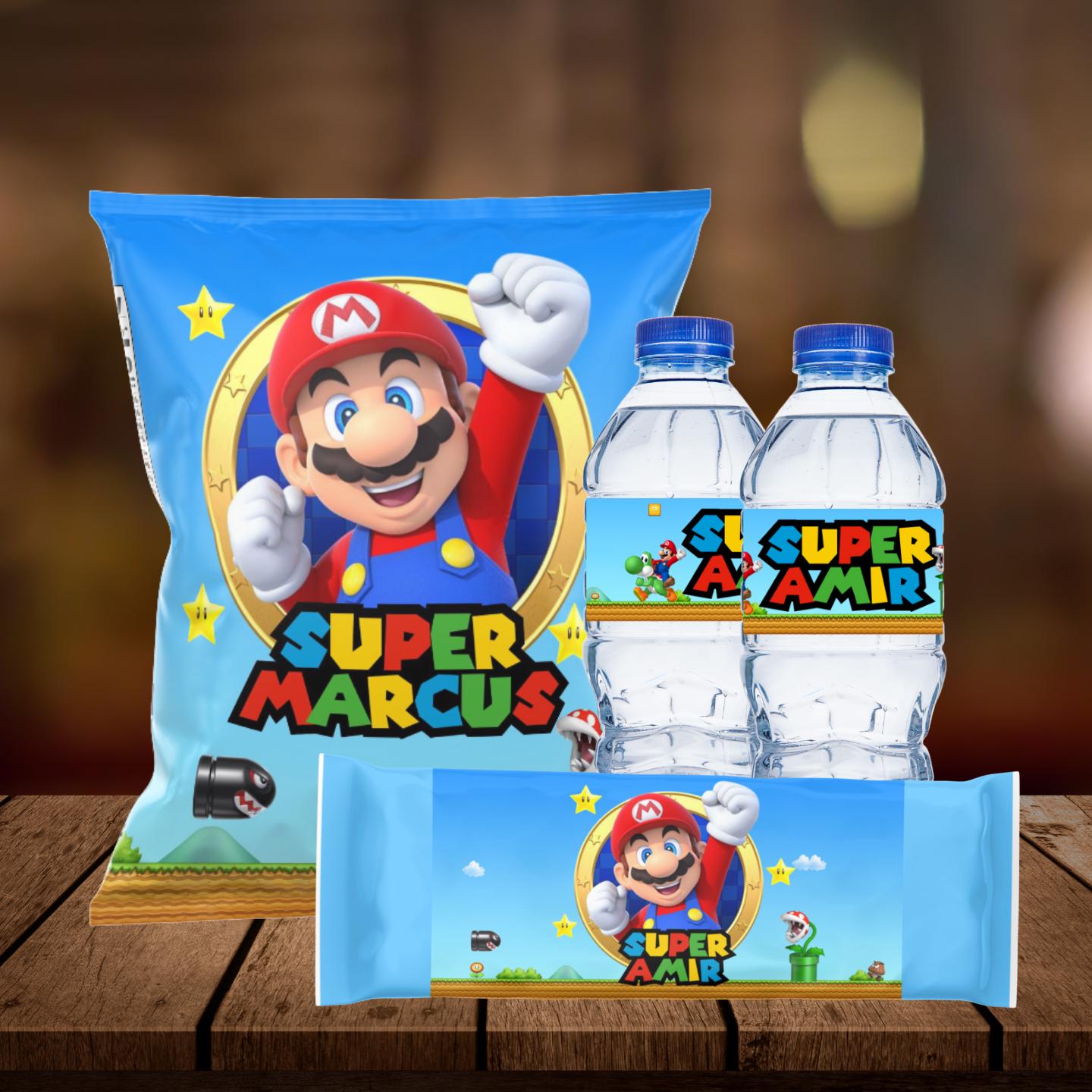 Editable Super Mario Kids Party Bundle Kit, Template Printable, Kids ...